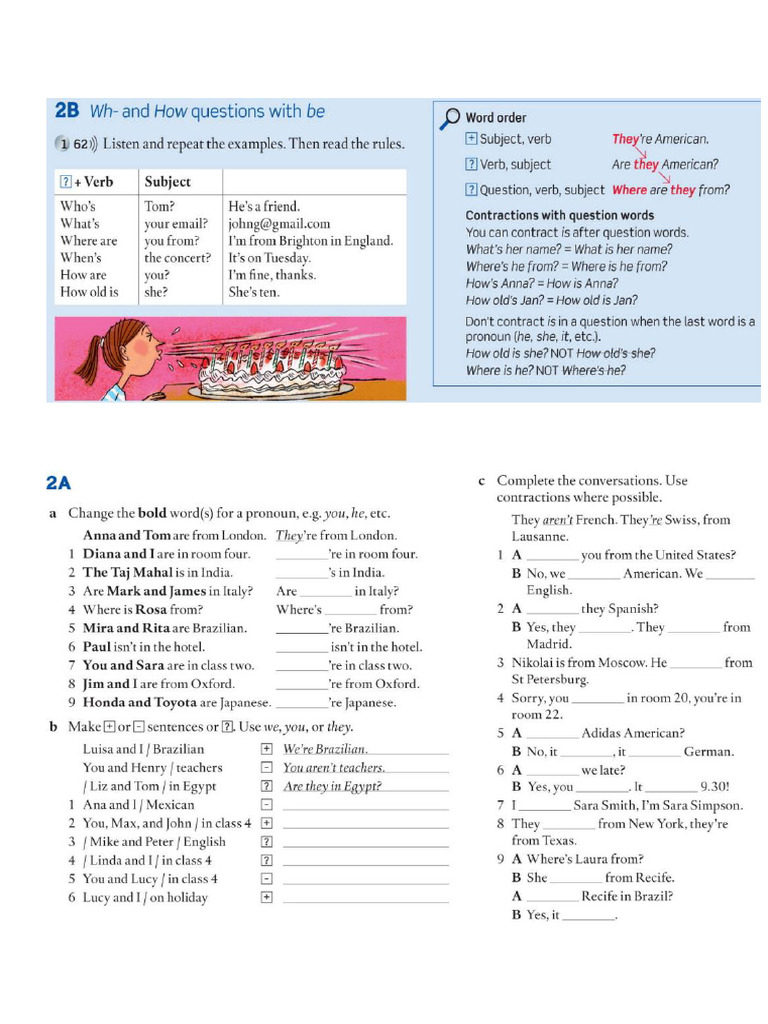 Wh- questions grammar | PDF