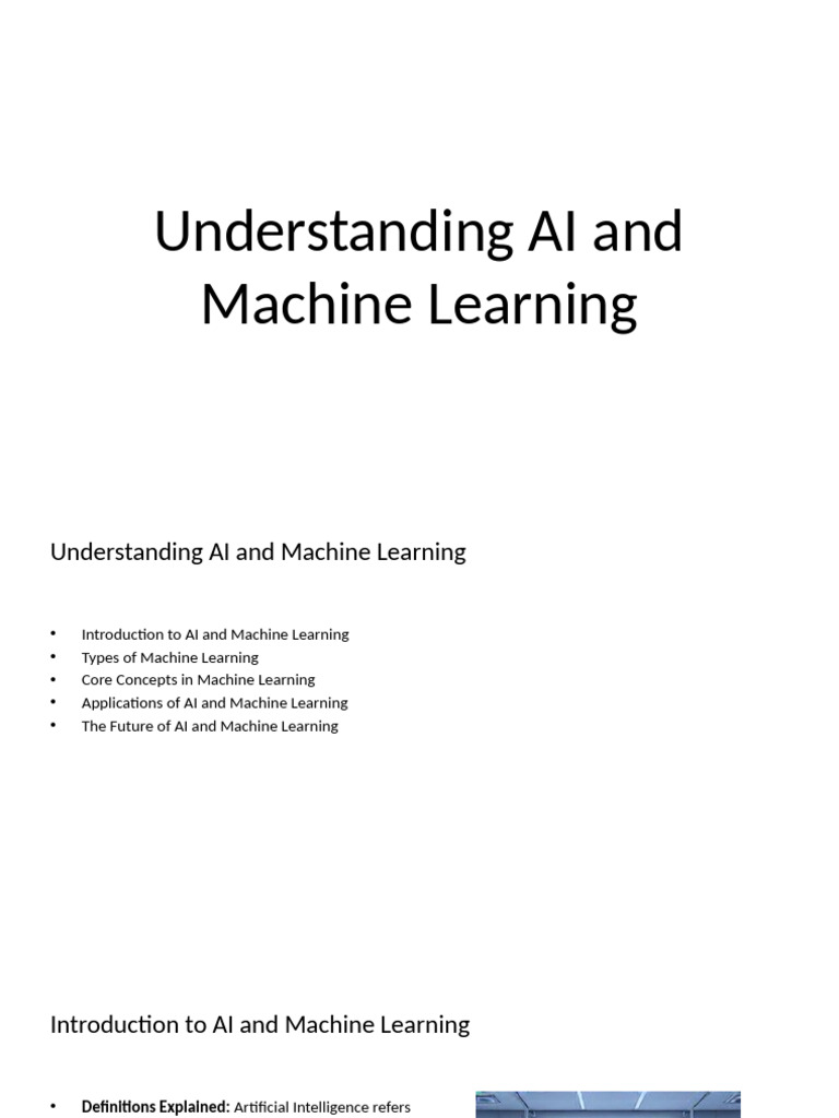 AI and Machine Learning Overview | PDF | Machine Learning | Artificial Intelligence