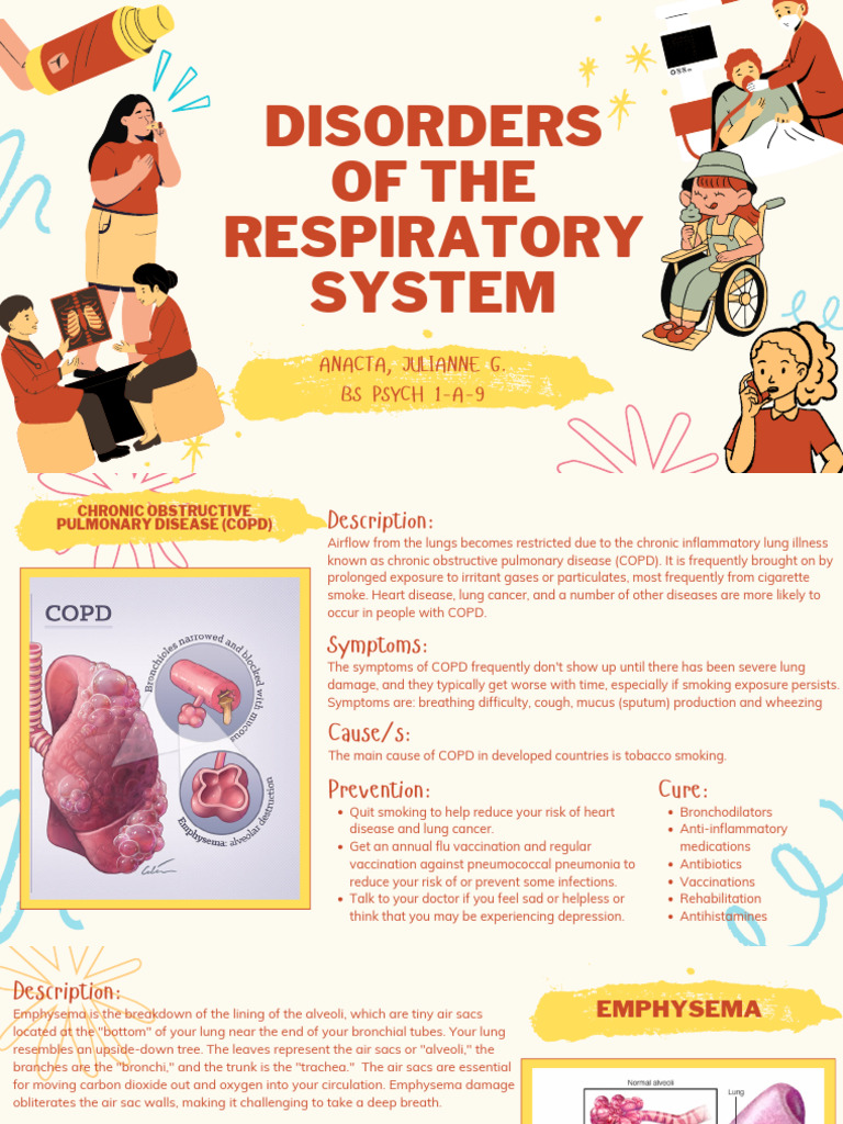 Respiratory System Disorders Overview | PDF | Bronchitis | Chronic ...