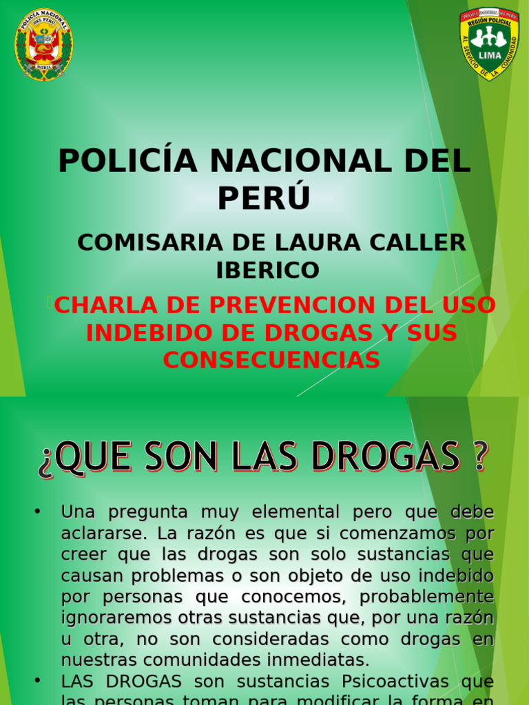 Charla de Drogas A Jovenes | PDF | Cannabis (Droga) | Drogas