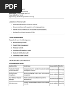 Sample Internal Audit Report | PDF | Regulatory Compliance | Internal Audit