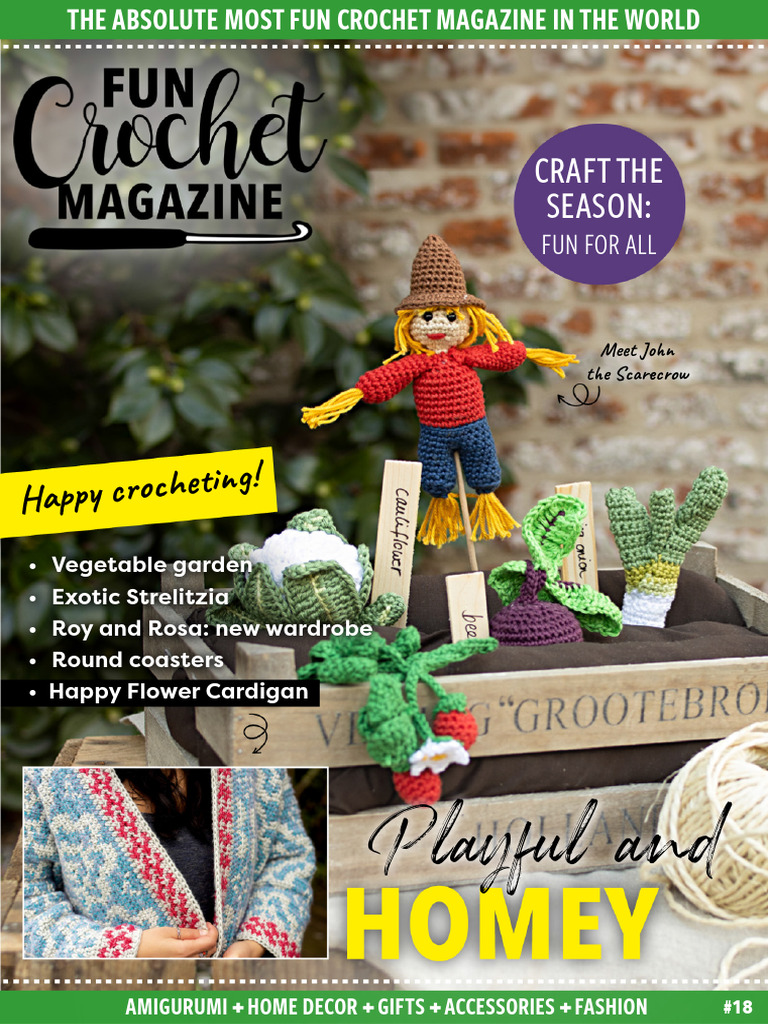 Fun Crochet Magazine - Issue 18 2024 | PDF | Crochet | Yarn