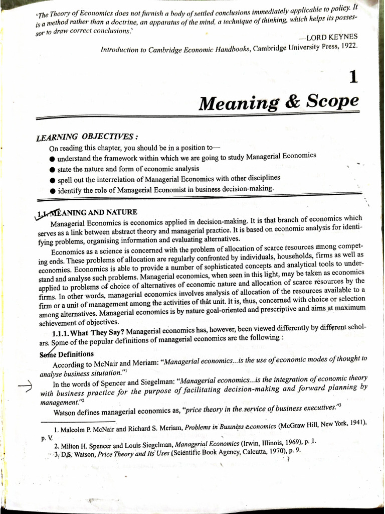 Meaning and Scope Eco 1 | PDF