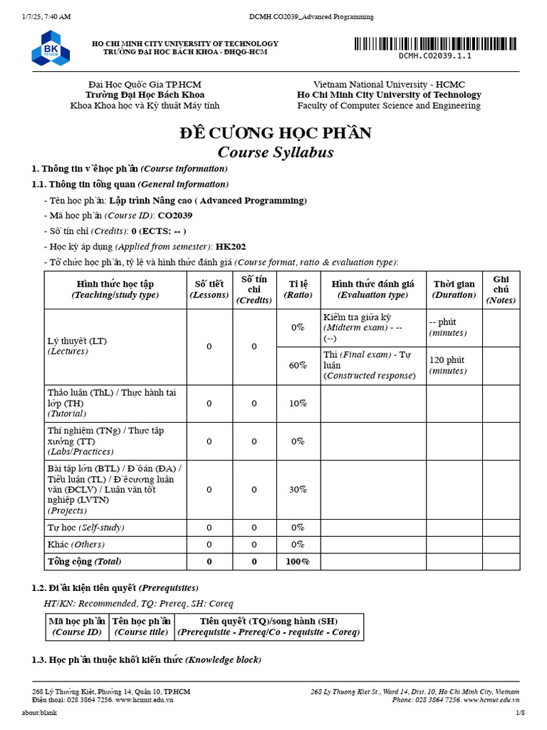 DCMH.co2039 Advanced Programming | PDF