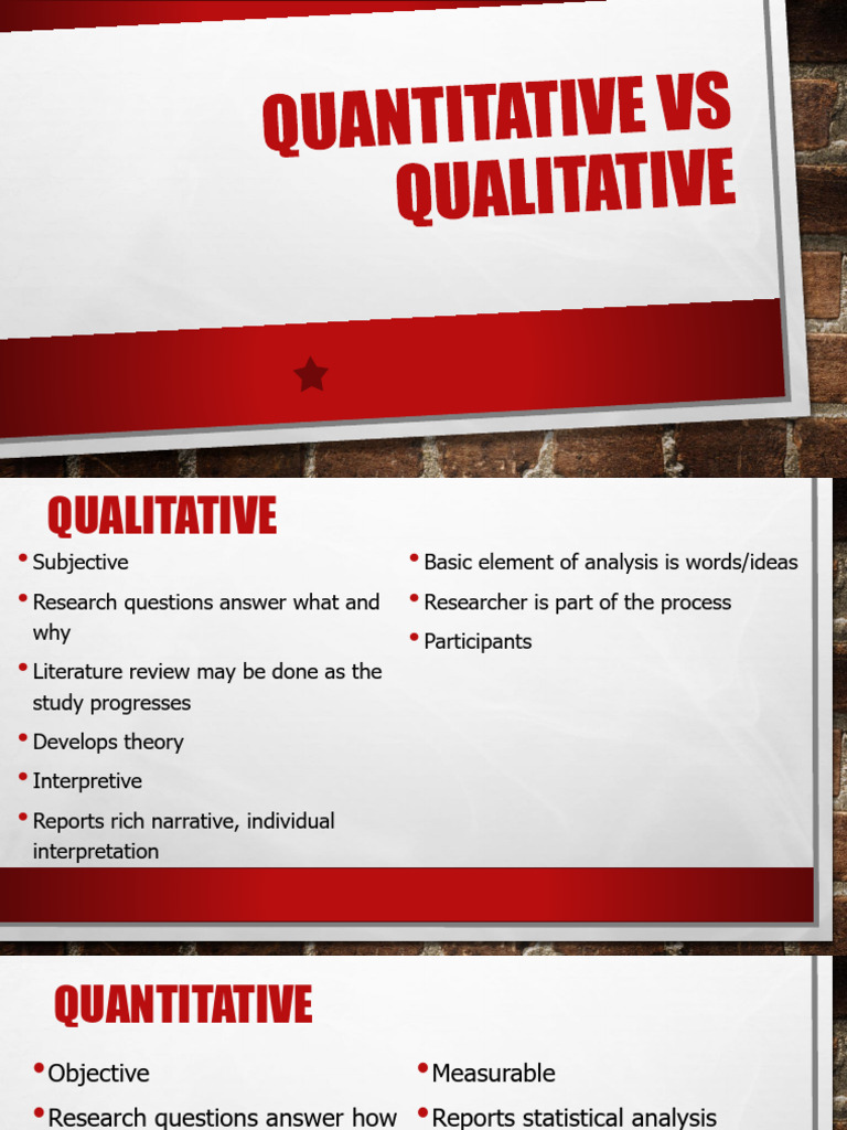 Quali VS Quanti | PDF