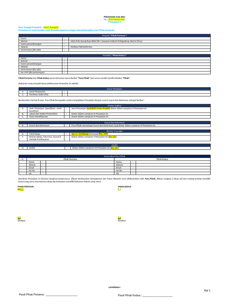 DRAFT BAKU SPK JUAL-BELI FIX 26.09.2024 (1) | PDF