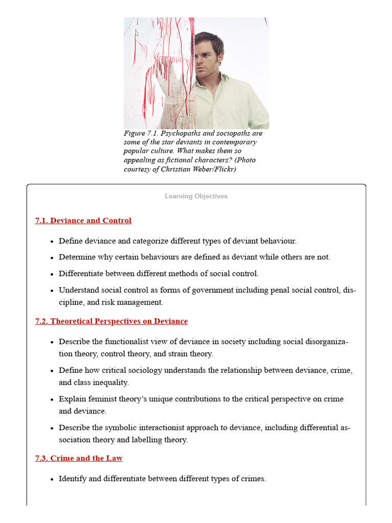 Chapter 7. Deviance, Crime, and Social Control - Introduction To Sociology - 2nd Canadian ...