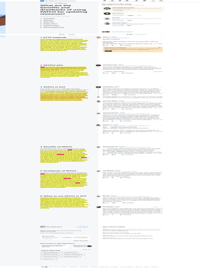 02-What Are The Benefits and Drawbacks of Using PATCH For Updating Resources | PDF | World Wide ...
