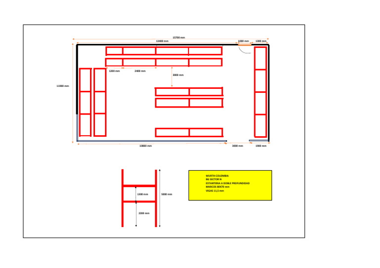 Plano Borrador Estanteria Doble Profundidad Sector n (1) | PDF