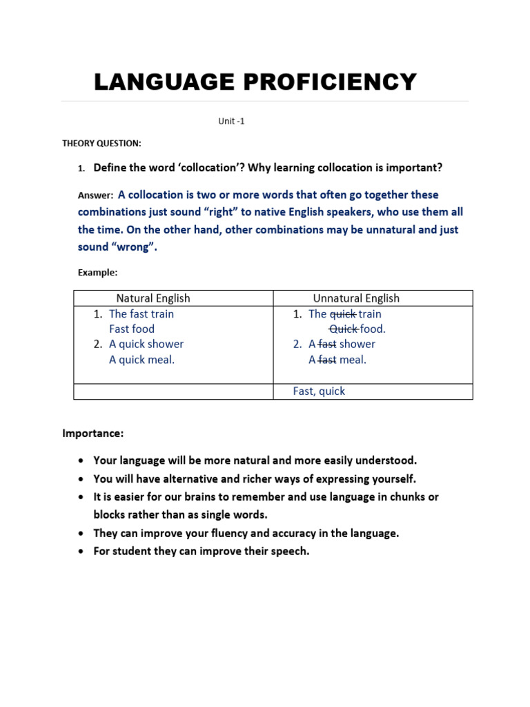 LANGUAGE PROFICIENCY Model Paper | PDF | Reading Comprehension | Speed ...