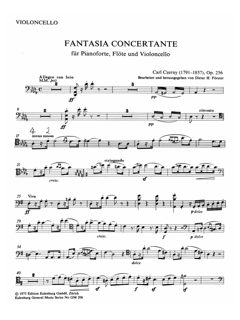 Czerny Trio Op 256 VC | PDF