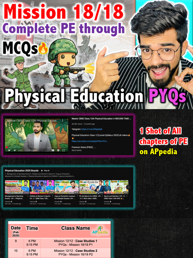 Complete PE MCQs for Exam Success | PDF