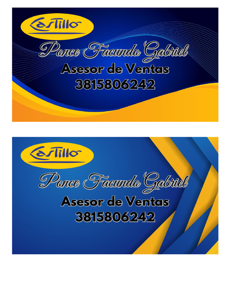 Asesor de Ventas: Ponce Facundo Gabriel | PDF