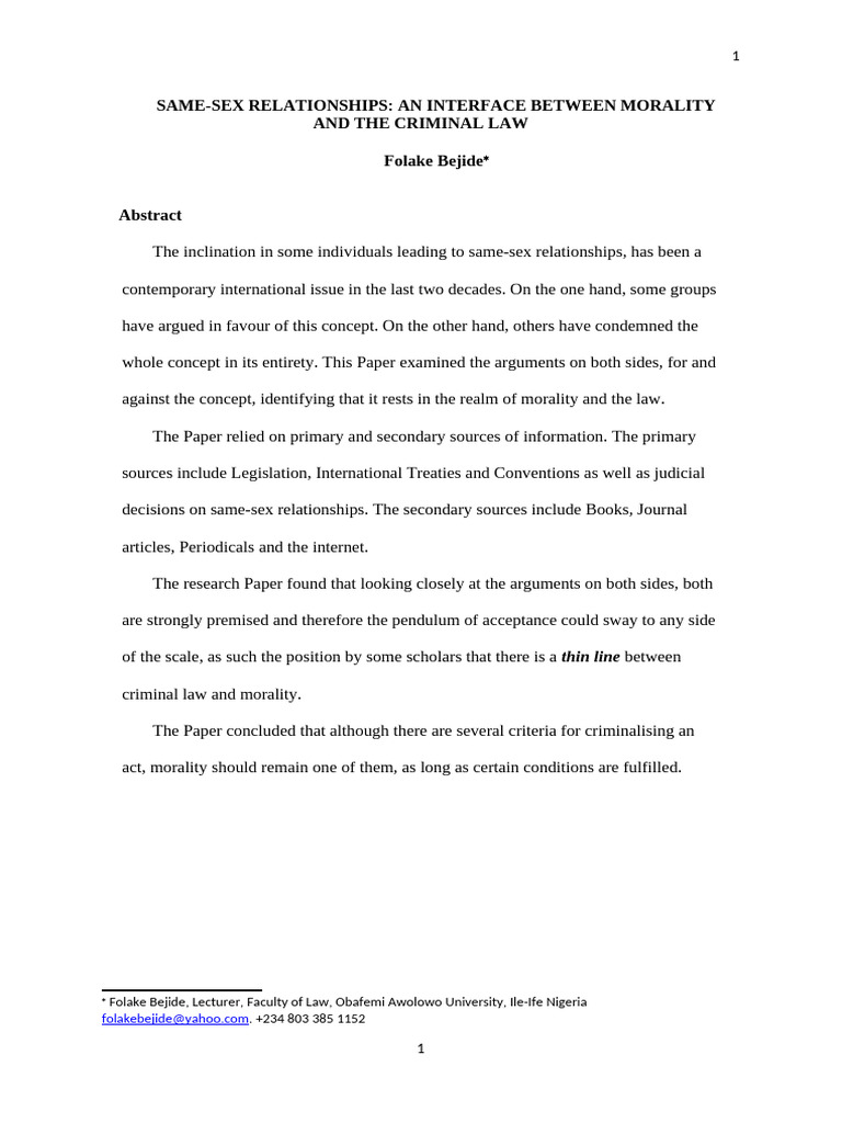 Same Sex Corrected Pdf Natural Law Homosexuality