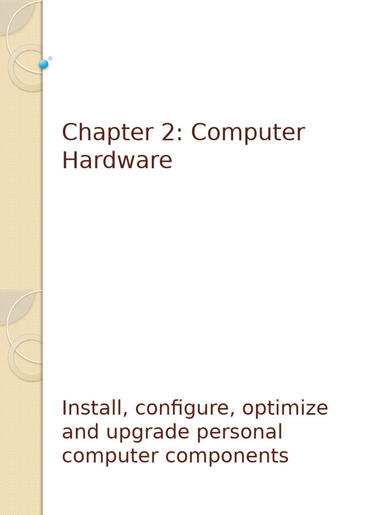 Chapter 2 Computer Hardware | PDF | Computer Hardware | Bios Chapter 2 Computer Hardware | PDF | Computer Hardware | Bios