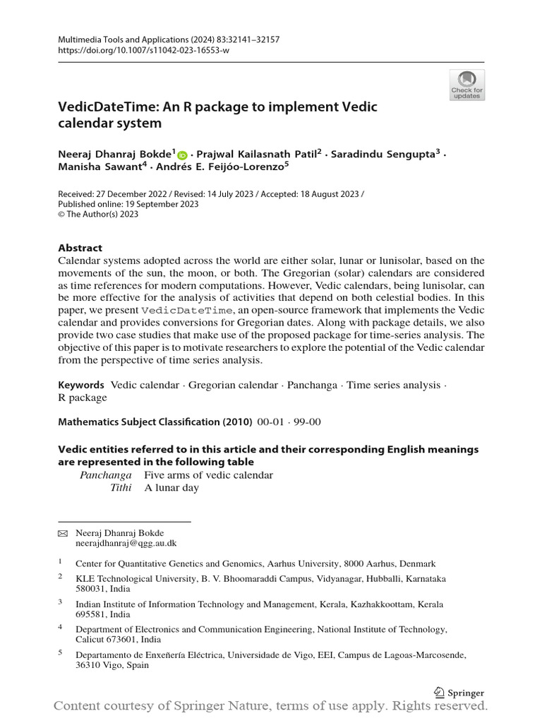 VedicDateTime: R Package for Vedic Calendar | PDF | Calendar | Zodiac