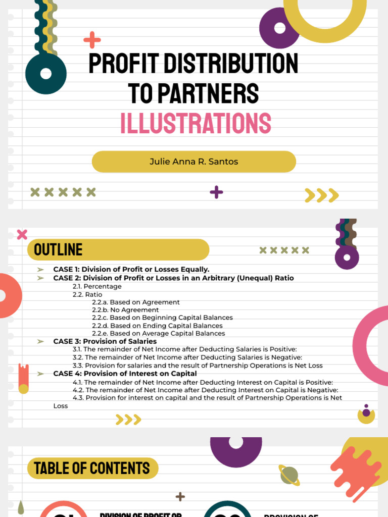 r2. Illustrations of Profit Distributions To Partners | PDF | Investing ...