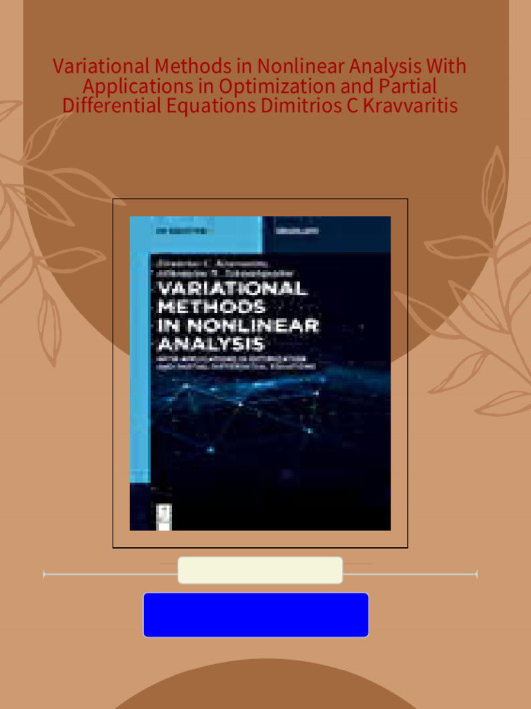 Variational Methods in Nonlinear Analysis With Applications in Optimization and Partial ...