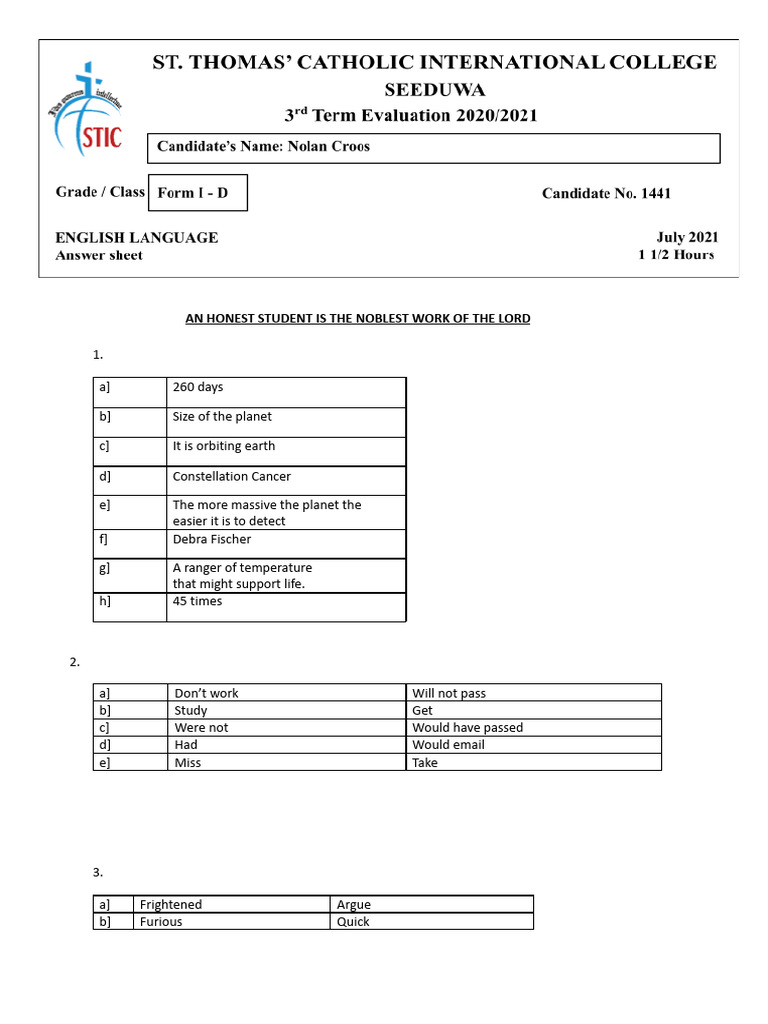Student Honesty and Learning Insights | PDF