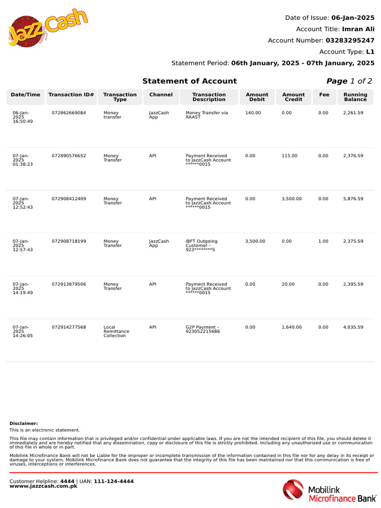 AccountStatement (2) | PDF | Debit Card | Wire Transfer