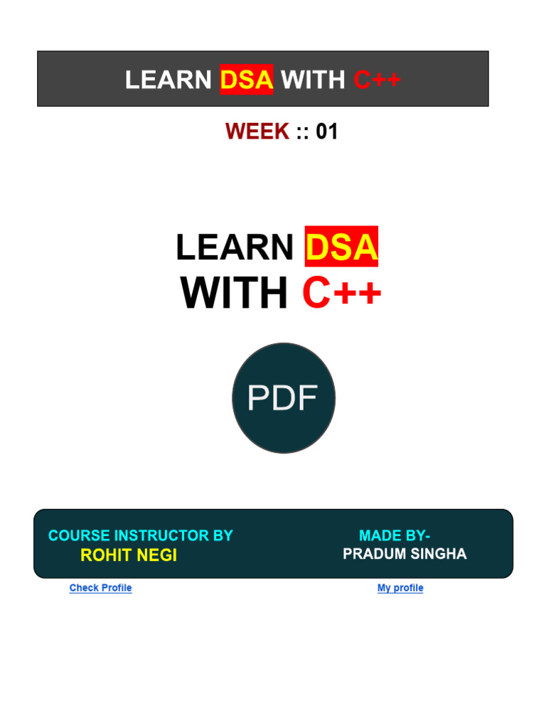 Week_01-Learn Dsa With c++ | PDF | Assembly Language | Integer (Computer Science)
