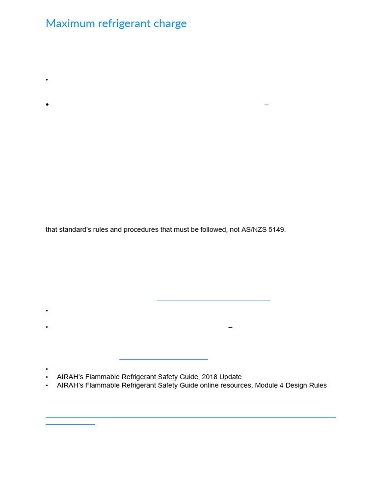 Maximum Refrigerant Charge Standards | PDF | Air Conditioning | Heat Pump