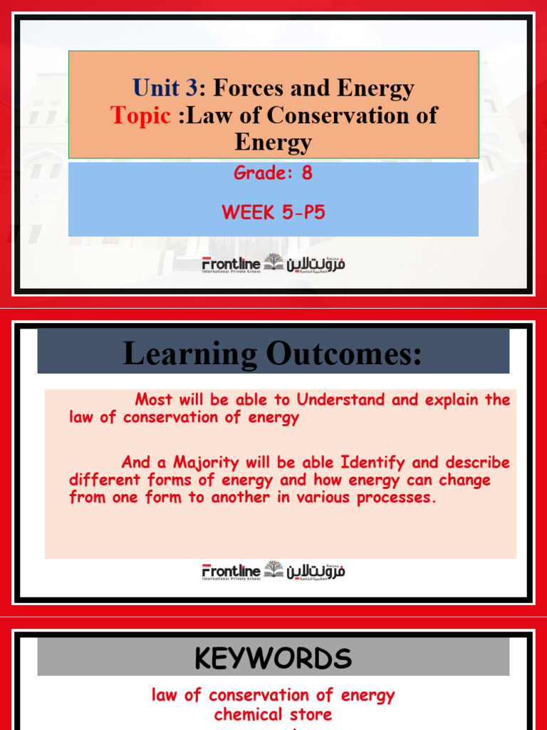 Understanding Energy Conservation in Grade 8 | PDF | Kinetic Energy ...