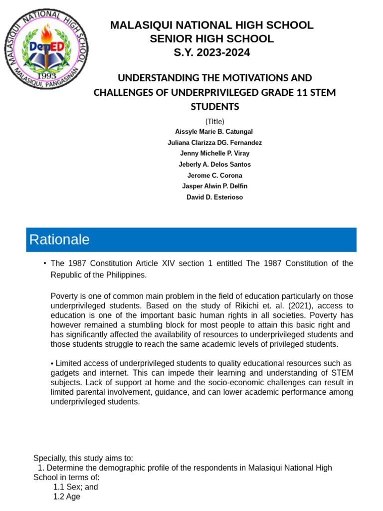 Tioc Research Proposal PPT Group | PDF | Qualitative Research | Methodology