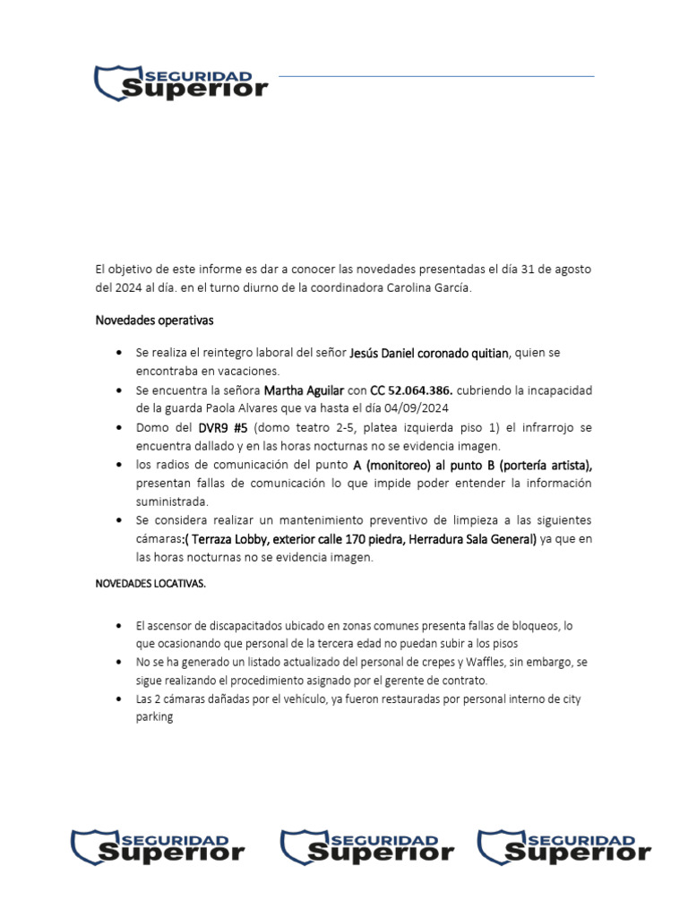 Informe (Plan Piloto) | PDF