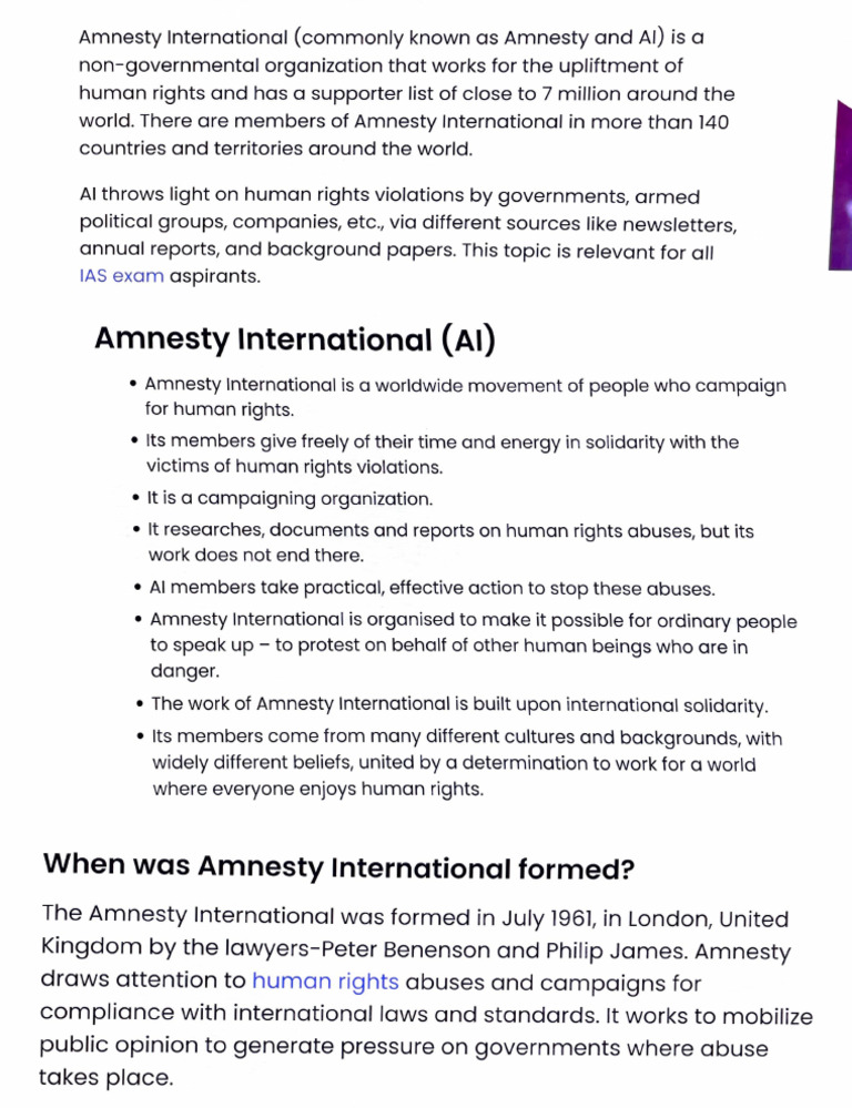Amnesty International | PDF | Human Rights | Applied Ethics