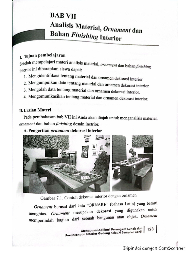 Analisis Material, Ornament Dan Bahan Finishing | PDF