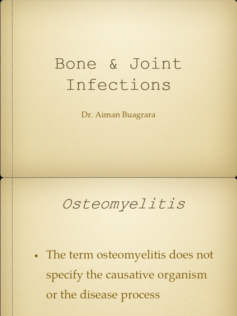 Bone and Joint Infection | PDF | Sepsis | Staphylococcus