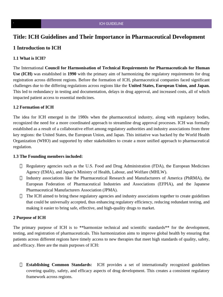 ICH_GUIDELINE(3) | PDF | Clinical Trial | Medicinal Chemistry