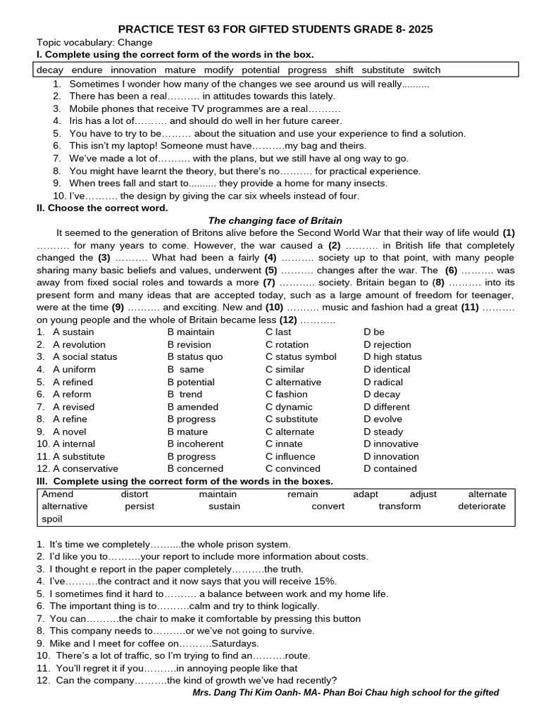 Grade 8 Gifted Practice Test 2025 | PDF | Online And Offline | Computing