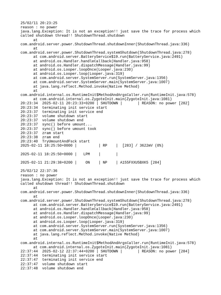 Android Shutdown Log Analysis | PDF | Embedded Linux Distributions | Mobile Linux