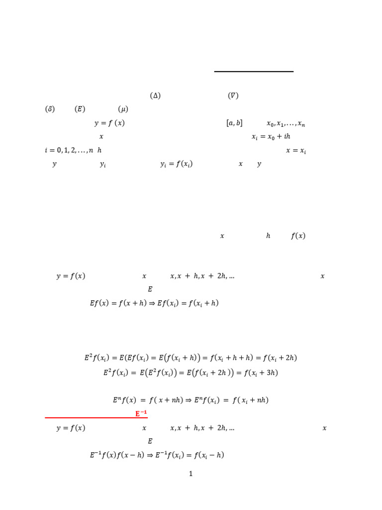 Difference Operators 2025 N | PDF | Finite Difference | Function ...