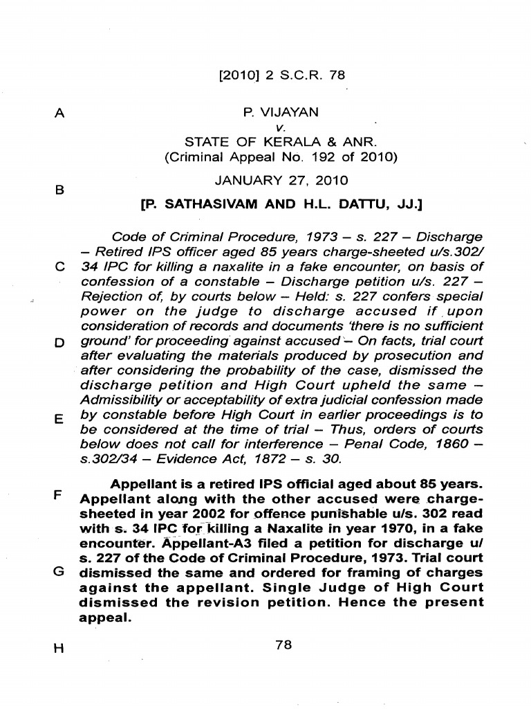 P. Vijayan _ State of Kerala & Anr._1701755427 | PDF | Trials | Prosecutor