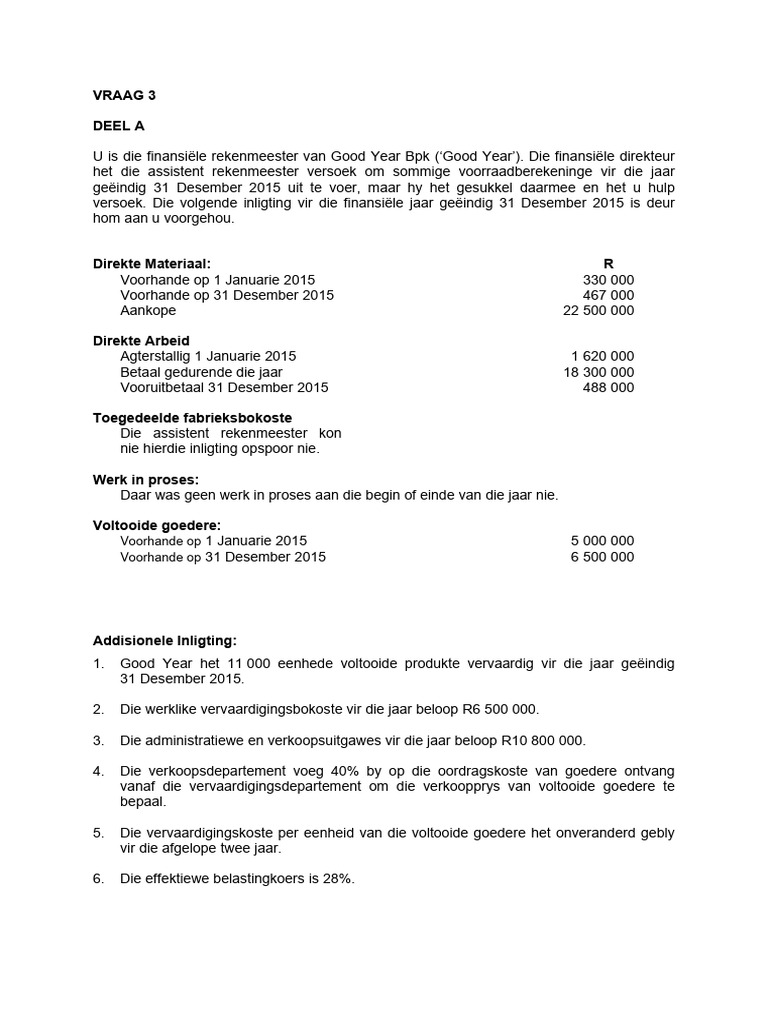 Quiz Vraag - Good Year | PDF