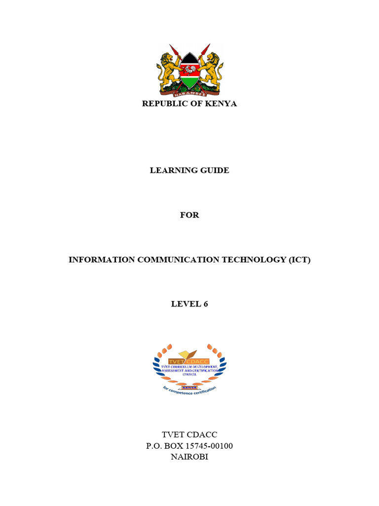 Learning Guide ICT - Level 6 | PDF | Electrical Network | Computer Network