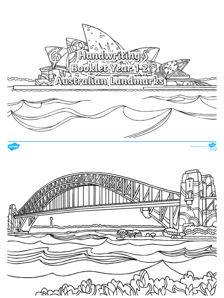 Au L 53606 Year 1 2 Australian Landmarks Handwriting and Mindfulness ...