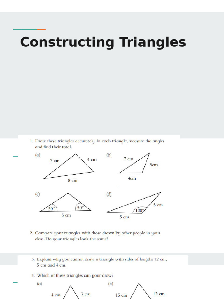 G1.3 Constructing Triangles | PDF
