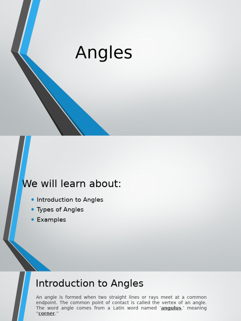 Shreyas Angles Presentation | PDF