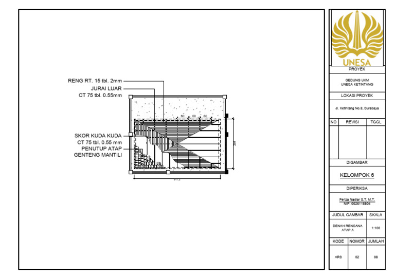 RENG RT. 15 Tbl. 2mm Jurai Luar CT 75 Tbl. 0.55mm: Proyek | PDF