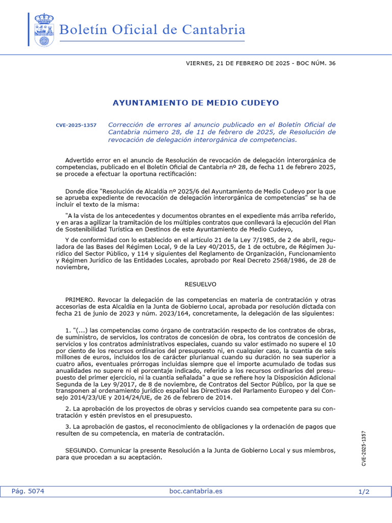 2025-1357 | PDF | Gobierno local | Presupuesto