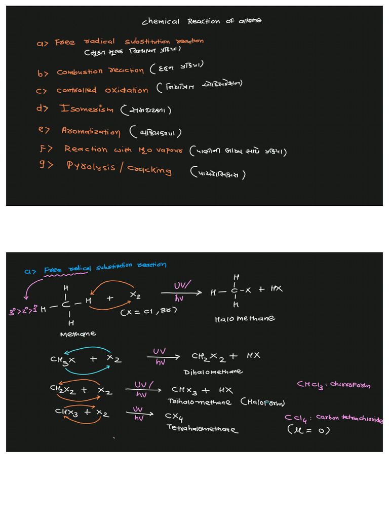 Alkane Chemical Reaction | PDF