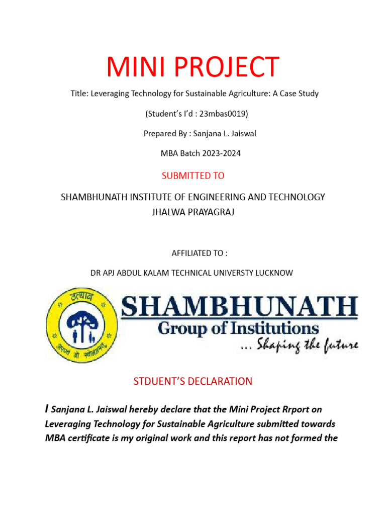 Mini Project (1) (1) | PDF | Case Study | Qualitative Research