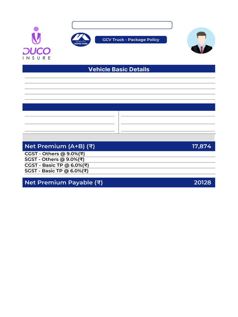 GCV Truck Insurance Quote 2025 | PDF