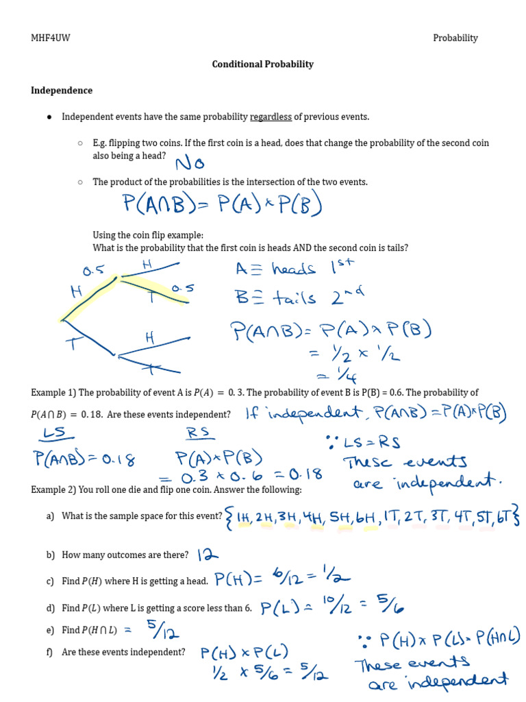 4 Conditional Probability | PDF | Probability | Measure Theory