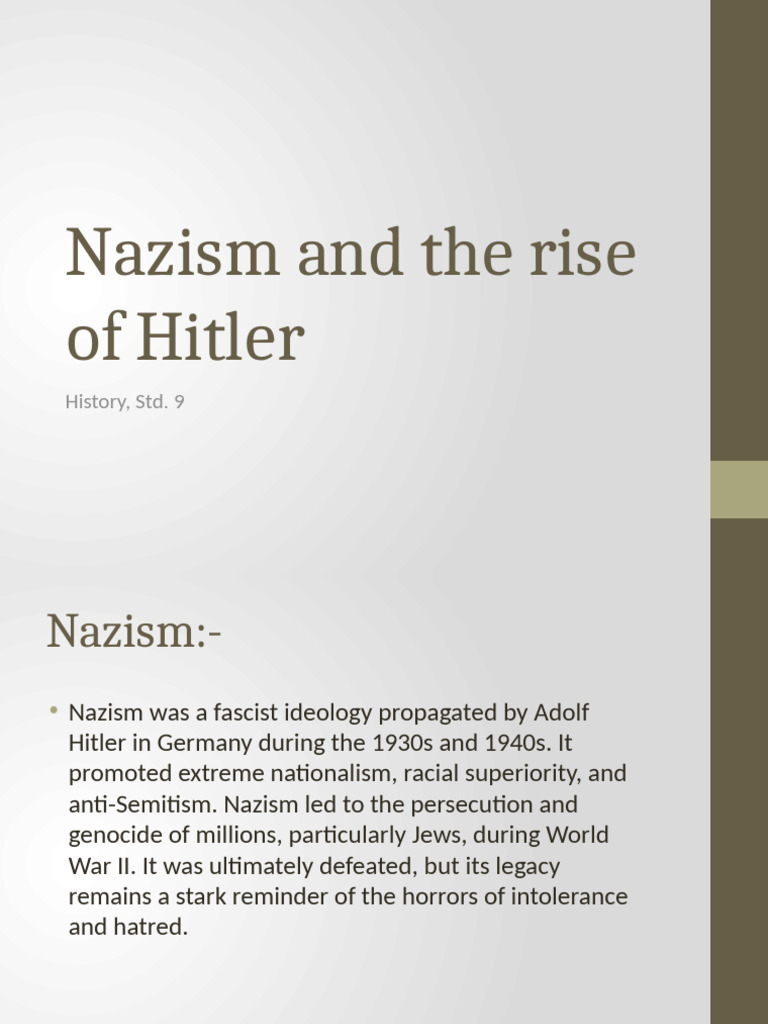 CH 3 Nazism and Rise of Hitler | PDF | Nazi Germany | The Holocaust