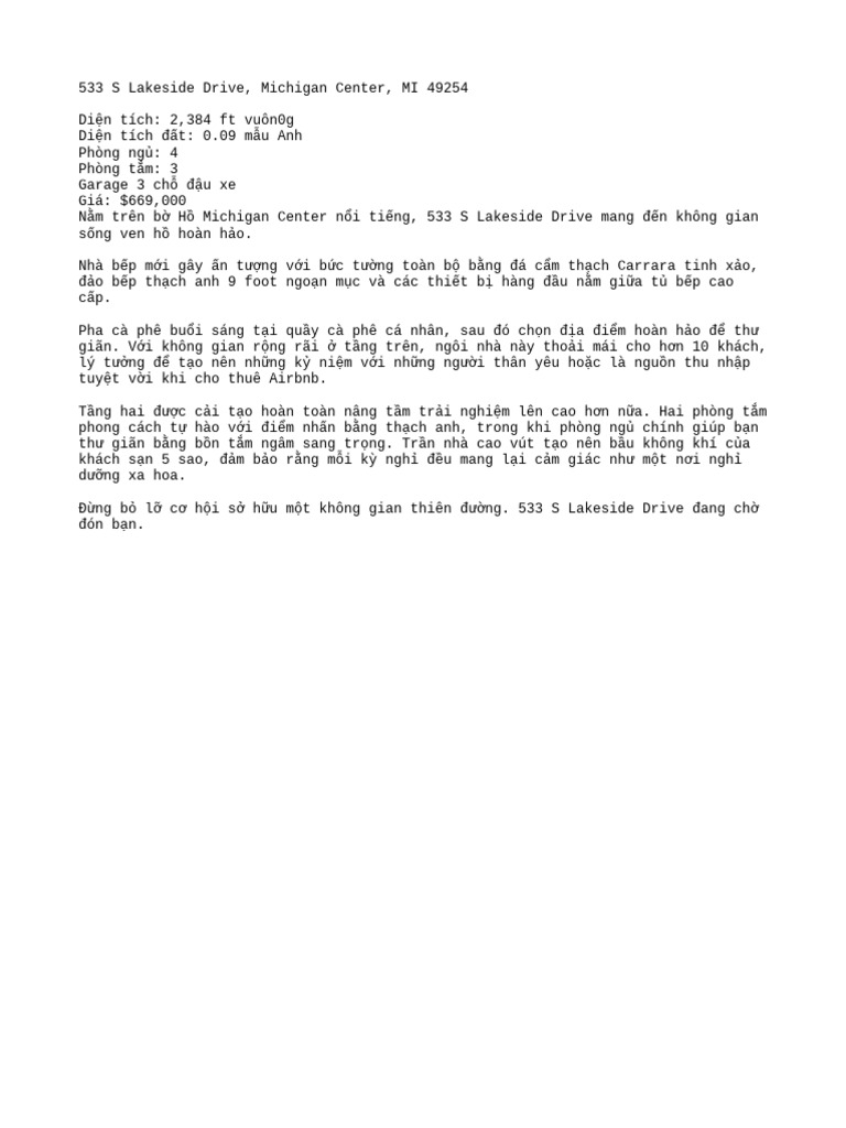 533 S Lakeside Drive, Michigan Cent | PDF